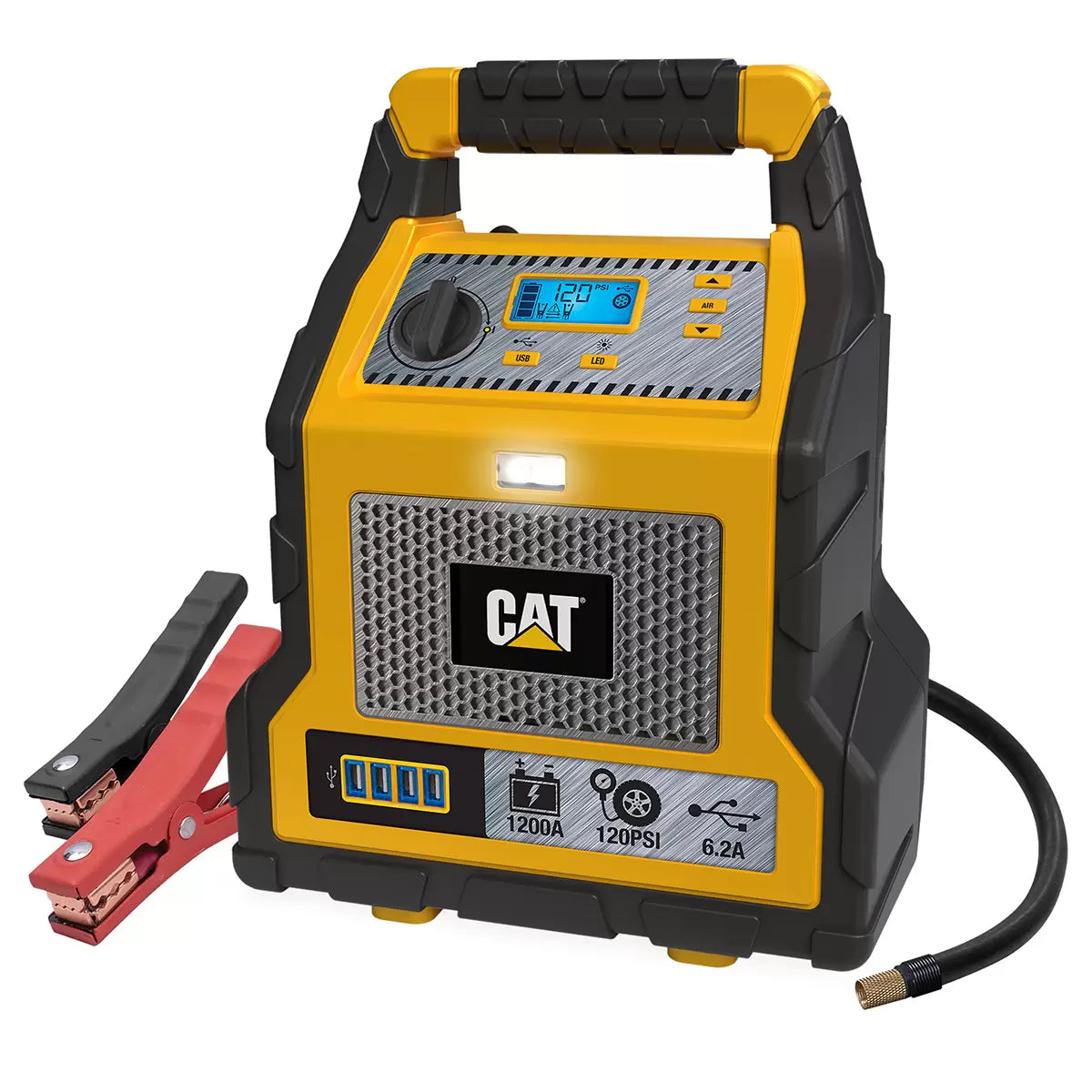 Power station with jump starter & compressor store
