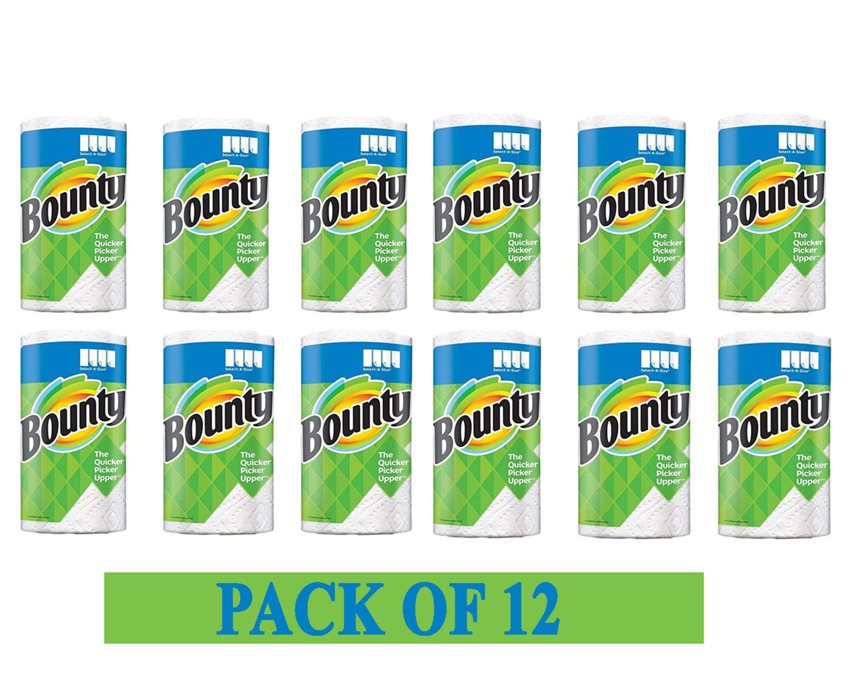Bounty Plus Select-A-Size Paper Kitchen Towels, 91 sheets x 12 pack ...