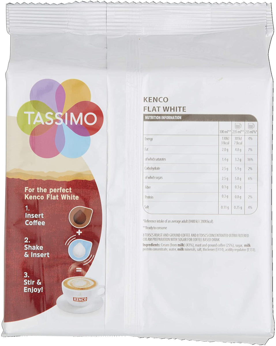 Tassimo Kenco Flat White (16 T Discs, 8 Servings) – Shoppers-kart.com